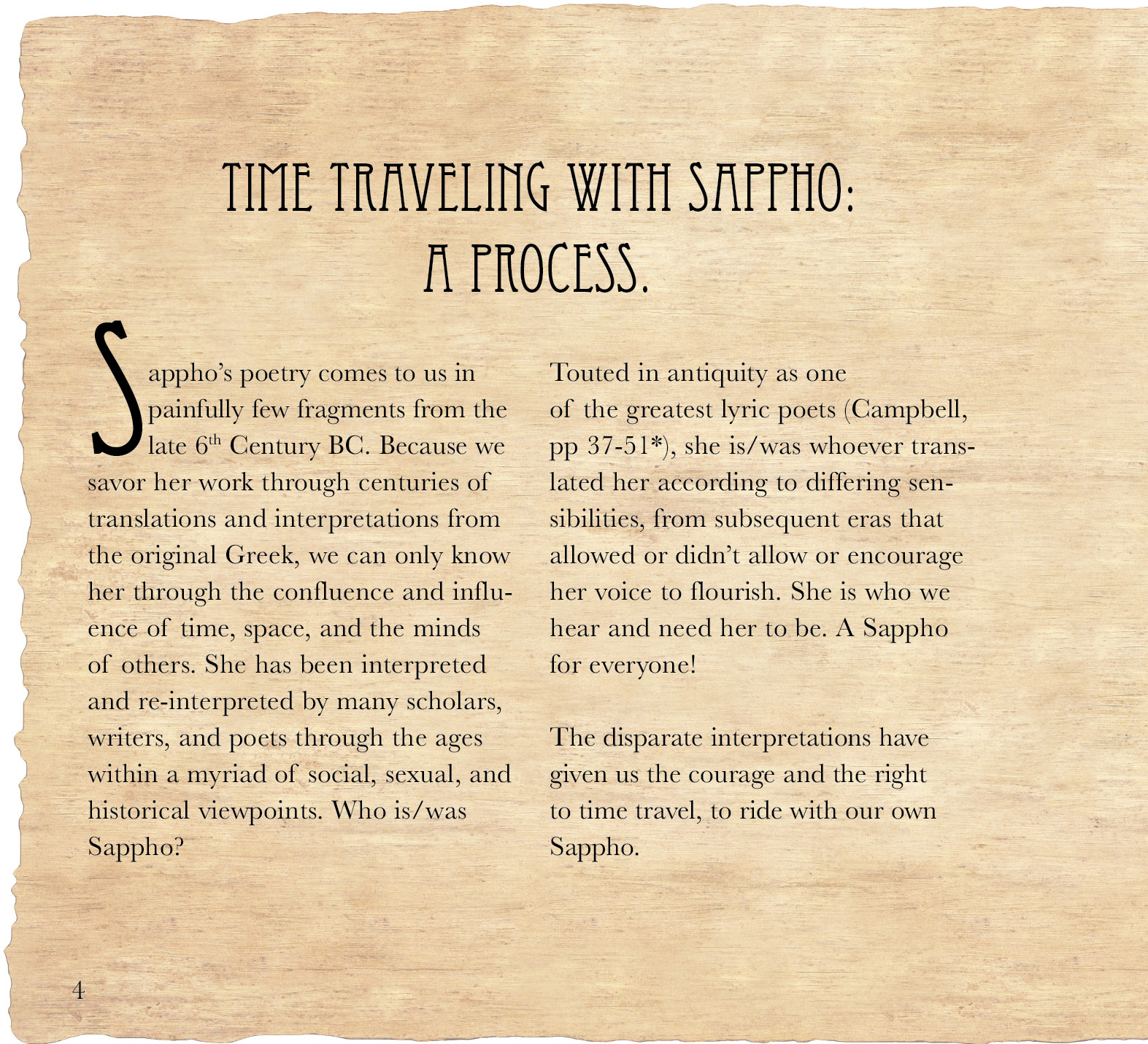Time Traveling With Sappho – A Love-Song Cycle – Seawave Recordings